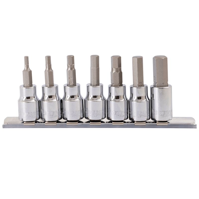 Renegade Industrial 3/8" Drive 7 Piece Metric Inhex Socket Set ...