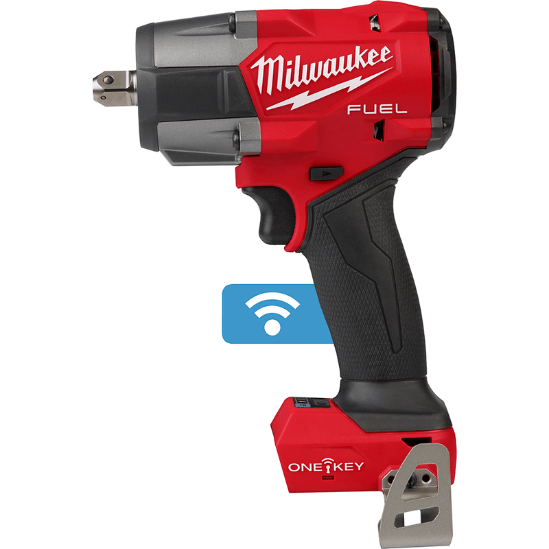 Milwaukee M18 FUEL ONE KEY 1 2 Brushless Cordless Controlled Mid Torque Impact Wrench Skin With Pin Detent M18ONEFMTIW2PC120 TradeTools