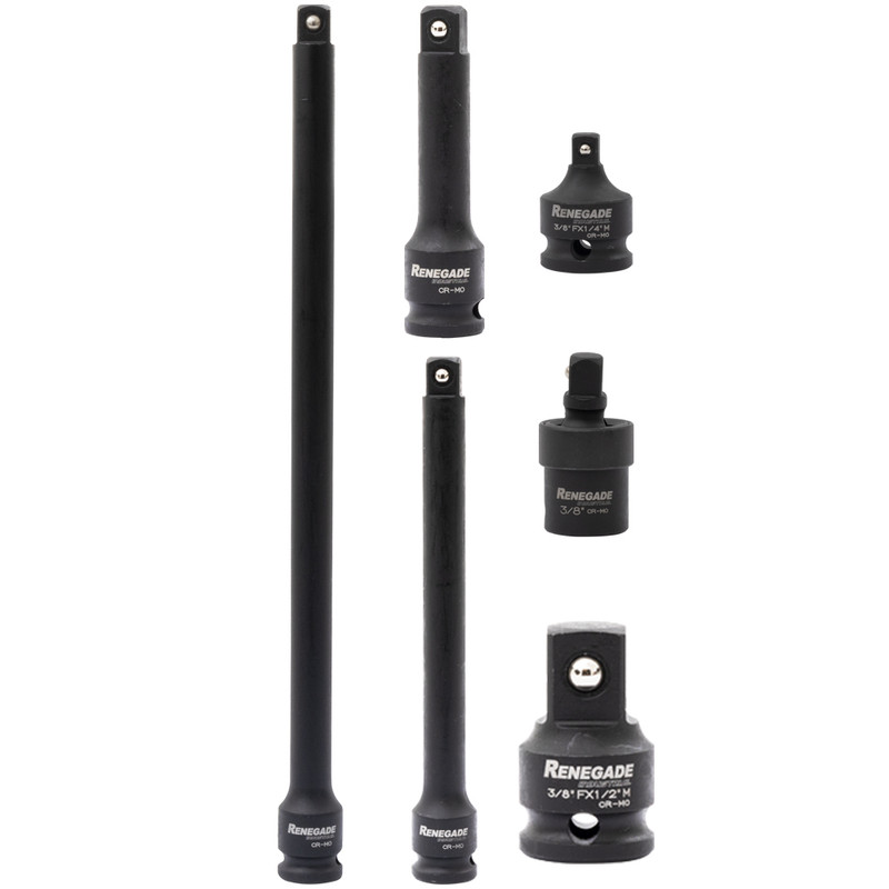 Renegade Industrial 6 Piece 3/8" Drive Impact Accessory Set - RI6PIAS38 ...