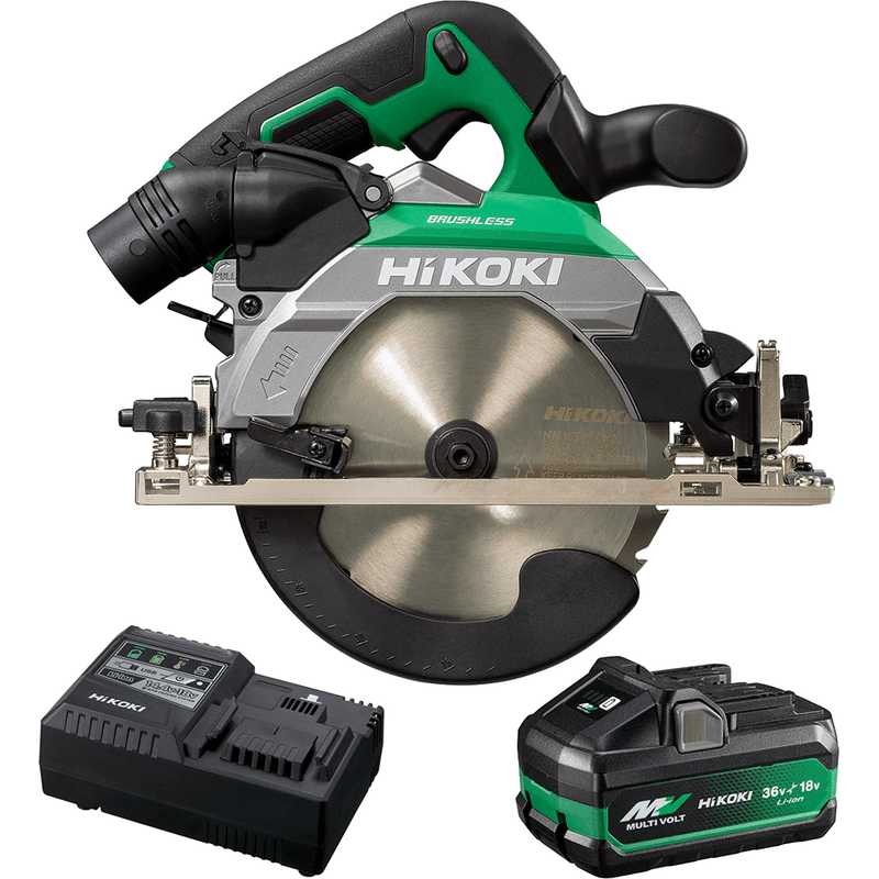 HiKOKI 18V 5.0Ah MultiVolt 165mm (6-1/2") Brushless Cordless Circular ...