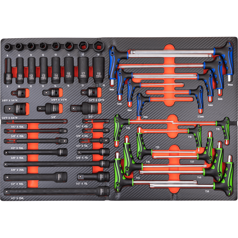 Renegade Industrial 51 Piece EVA Foam Impact Socket Set Tray ...