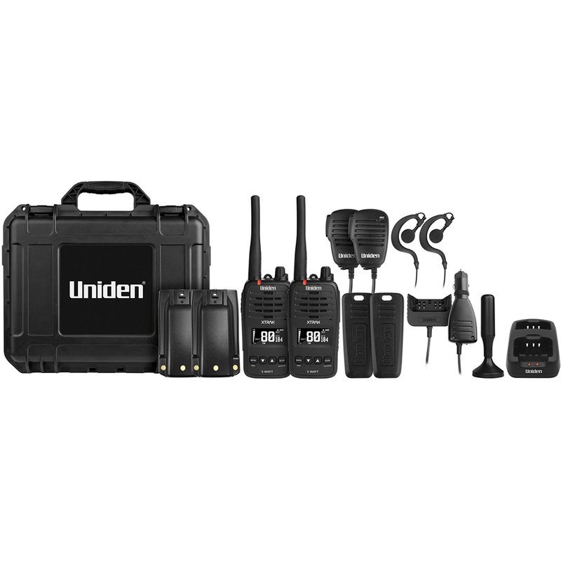 Uniden 5W XTRAK 50 Waterproof Smart UHF Handheld Radio Twin Pack Kit ...