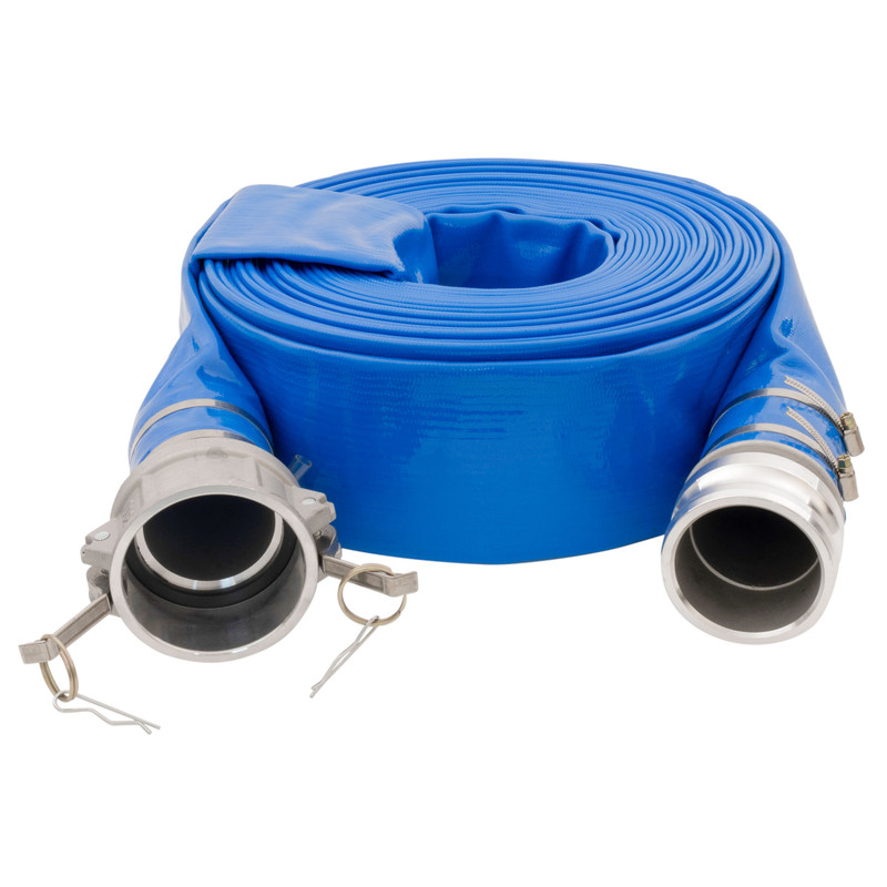 Renegade Industrial 20M x 75mm (3") PVC Lay Flat Hose With 3 Camlock ...