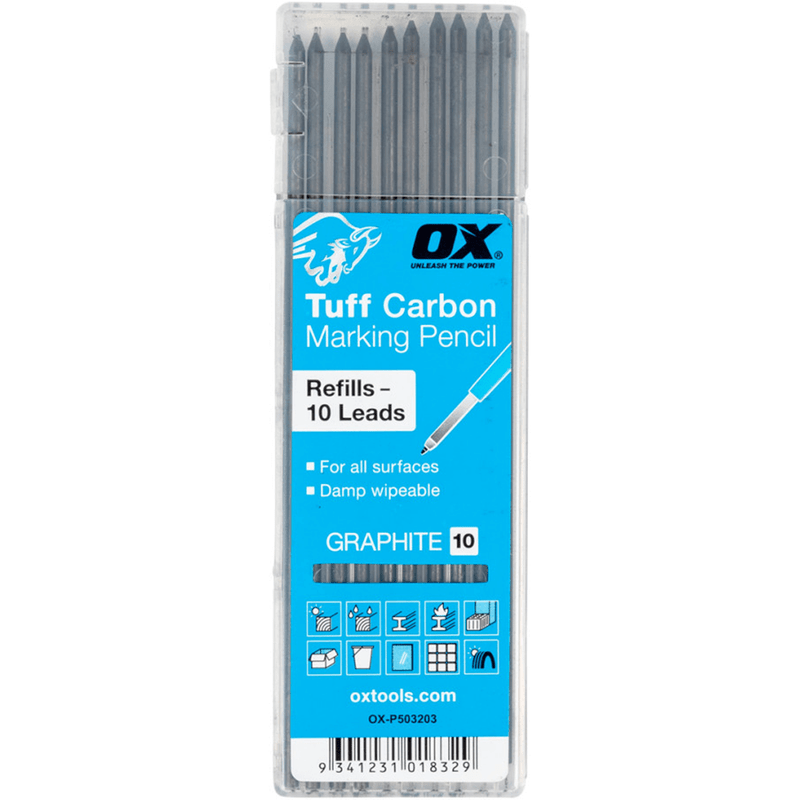 OX Pro Tuff Carbon Marking Pencil Graphite Lead Refills - 10 Pack - OX ...
