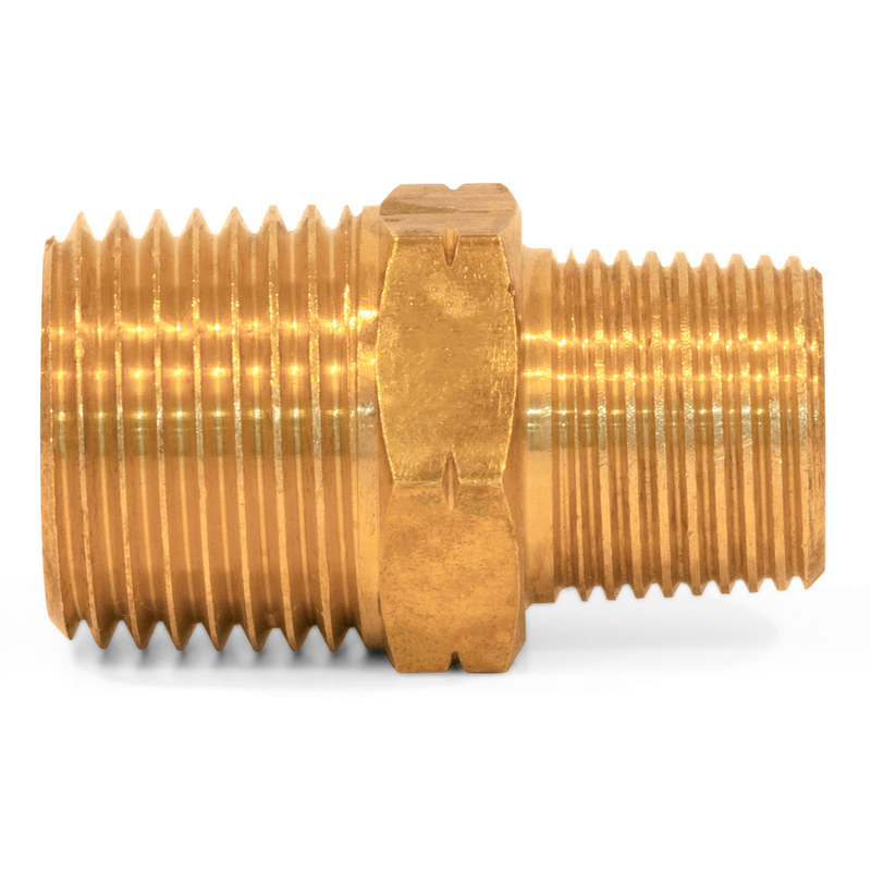 Renegade Industrial 1/2" Male Thread x 3/8" Male Thread Brass Connector ...