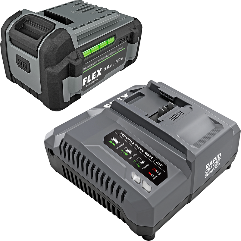 FLEX 24V 5.0Ah Lithium-Ion Battery & Charger Starter Pack - FXA0421-1C ...