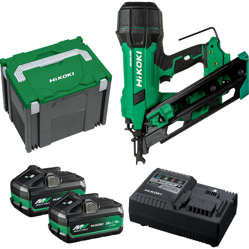HiKOKI 18V 5.0Ah MultiVolt 90mm Brushless Cordless GEN 2 Framing Nailer ...