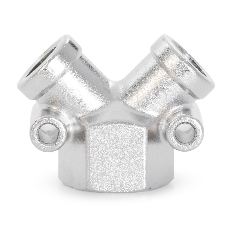 THB 2 Way 1/4" Outlets x 1/2" Inlet Wall Mountable Manifold Air Fitting ...