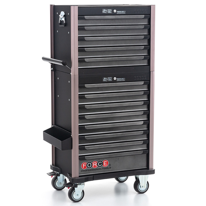Force 562 Piece Tool Kit (A&B) 5 Drawer Tool Chest & 8 Drawer Black ...