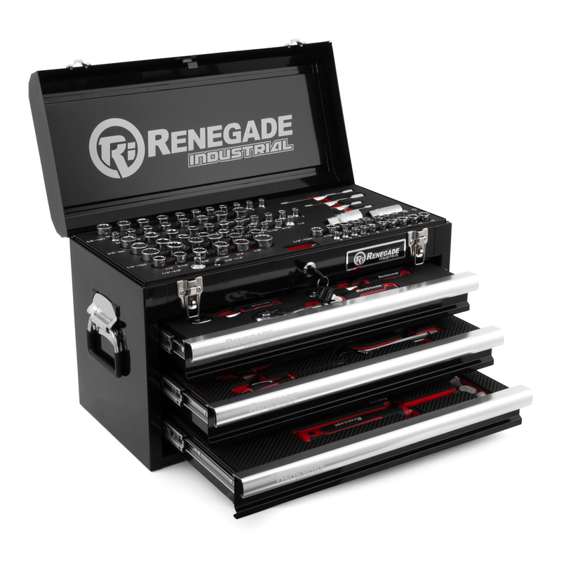Renegade Industrial 151 Piece Polished Chrome Tool Kit - RI151TK ...