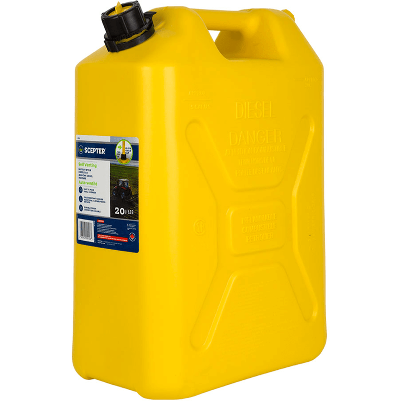 Scepter 20L Yellow Plastic Diesel Fuel Container - FUE6105 | TradeTools