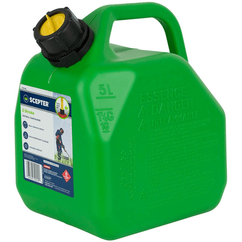 Scepter 5L Green Plastic 2-Stroke Fuel Container - FUE8265 | TradeTools