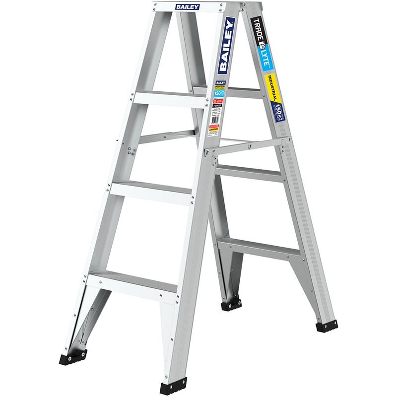 Bailey 1.2M (4') 150Kg Rated Aluminium Trade LYTE Double Sided Step ...