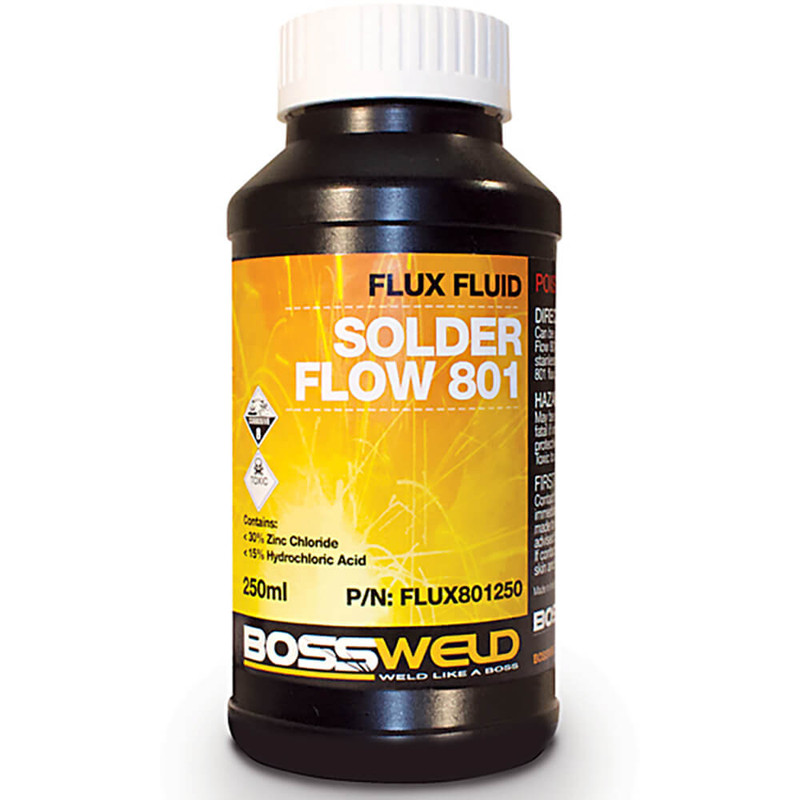 Bossweld Soft Soldering Flux Flow 801- 250ml Bottle - FLUX801250 | TradeTools