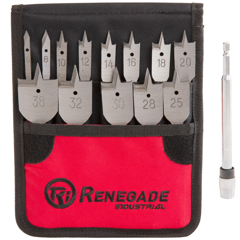 Renegade Industrial 14 Piece Spade Bits & Extension Set - RISB14PC ...