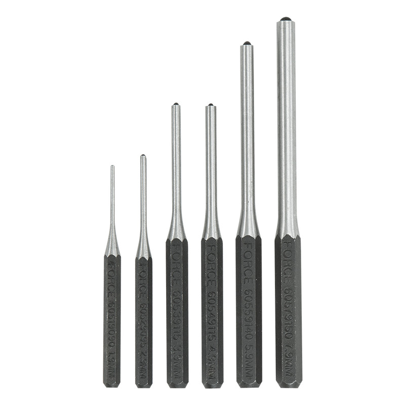 Force 6 Piece Assorted Spring Pin Punch Set - 50614 | TradeTools
