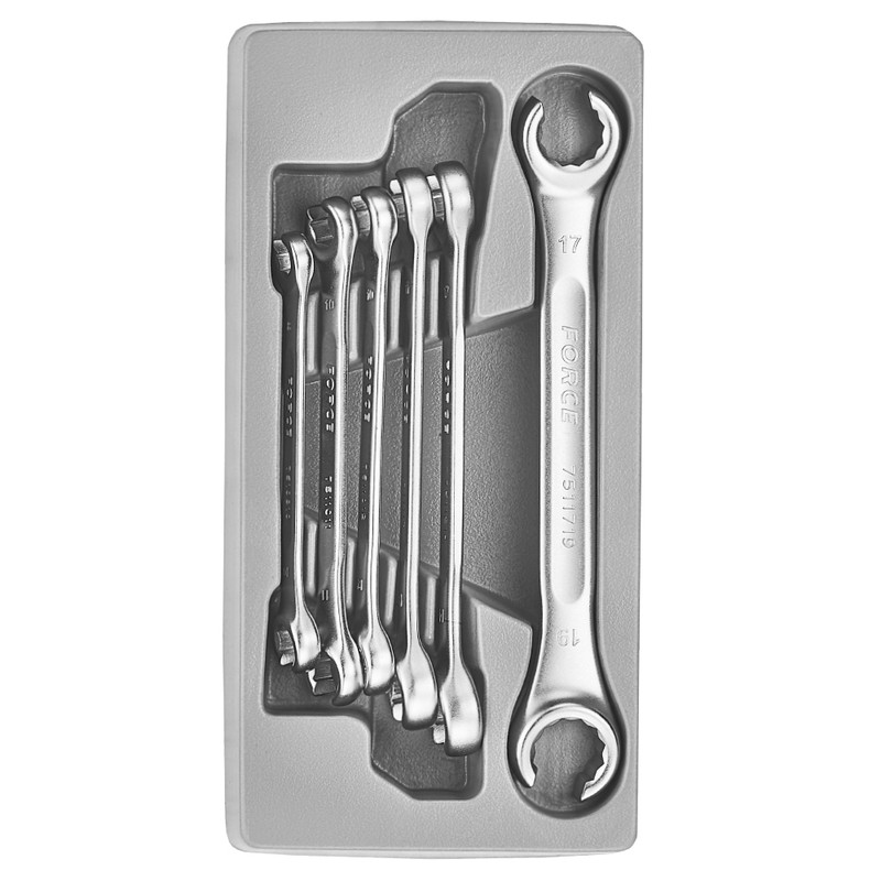 Force 6 Piece Assorted Metric Flare Nut Spanners Set - 5066 | TradeTools