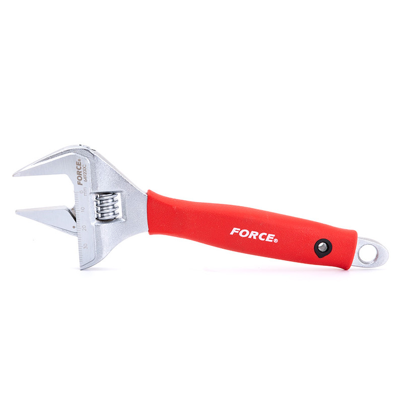 Force 200mm (8") Adjustable 38mm Wide Jaw Shifter Wrench - 649200C ...