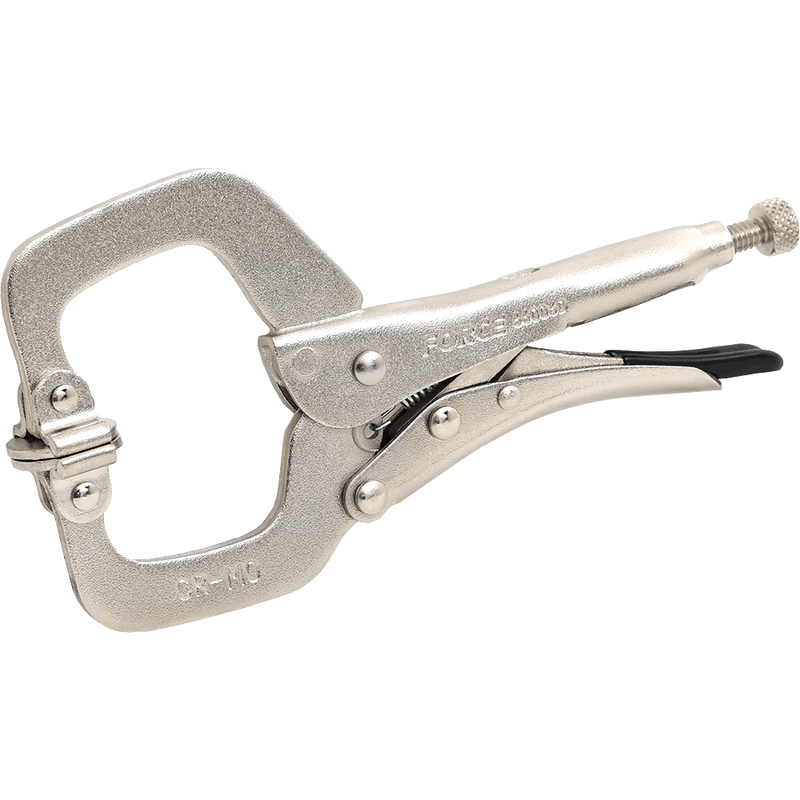 Force 150mm (6") Swivel Pad Easy Release Locking C-Clamp Pliers ...