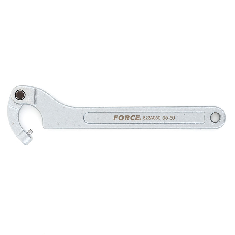 Force 35-50mm Pin Type Adjustable Hook Wrench - 823A050 | TradeTools