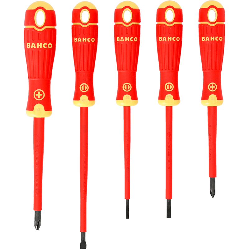 Bahco 5 Piece 1000V Insulated Electricians Screwdriver Set - B220-005 ...