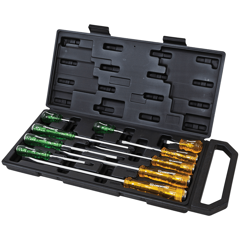 Crescent 10 Piece Through Tang Screwdriver Set - CSDIND10 | TradeTools