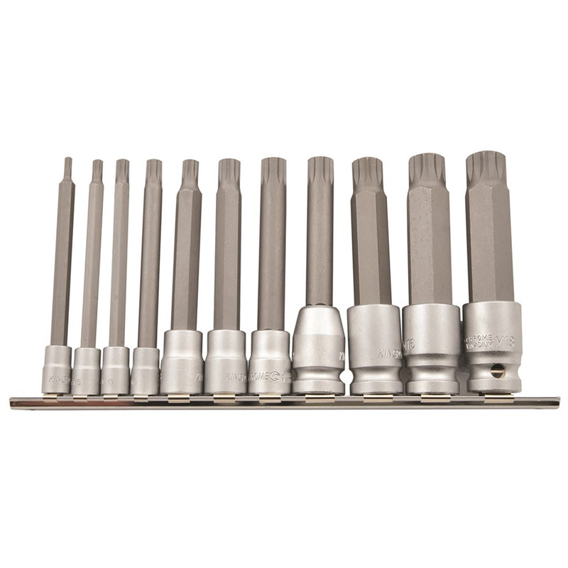 Kincrome 11 Piece M4 - M18 100mm Long Spline Socket Set - K5227 ...