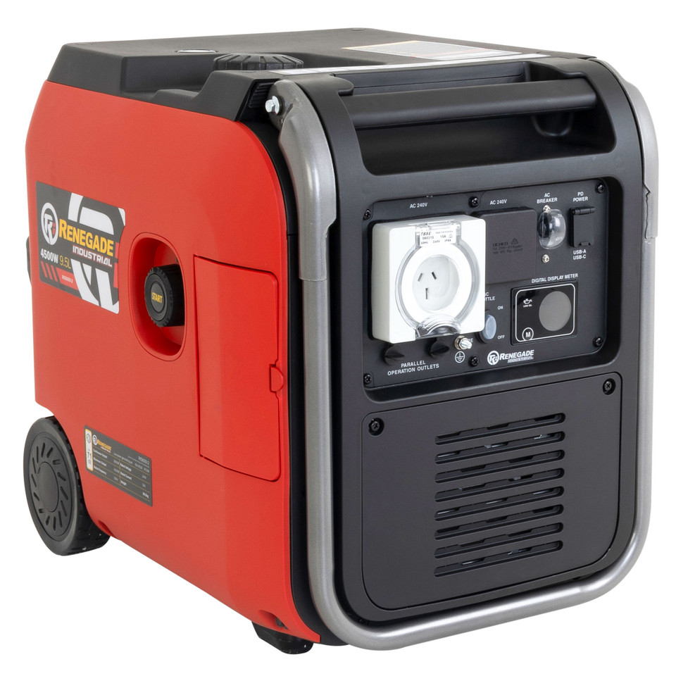 Renegade Industrial 4500W 8HP Inverter Generator - RI5600I-2 | TradeTools