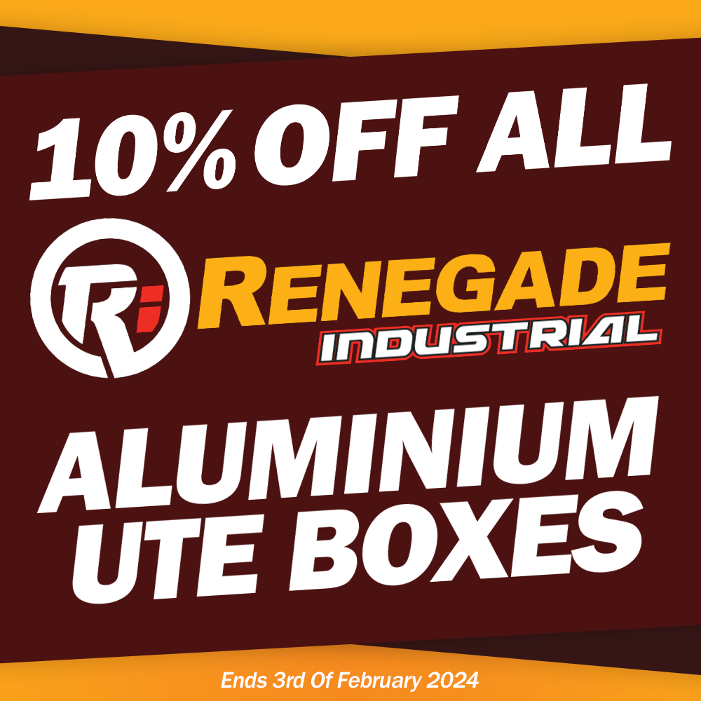 Renegade Industrial 1500mm Tapered Lid Checker Plate Aluminium Ute Tool ...