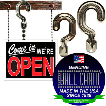 #10 Nickel Plated Brass A Hooks - Ball Chain Manufacturing