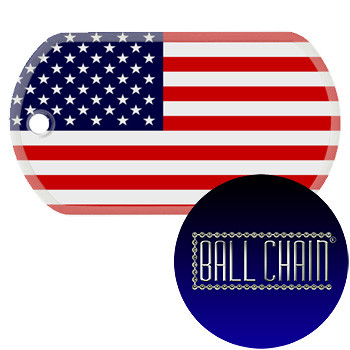 USA Flag Dog Tag | US Flag Dog Tag | Ball Chain Manufacturing
