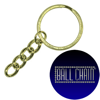 Brass Key Chain With 24 MM Split Rings | Ball Chain Mfg