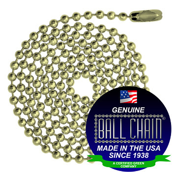 #6 Ball Chains Pre-Cut Three Foot Length Yellow Brass - Ball Chain ...