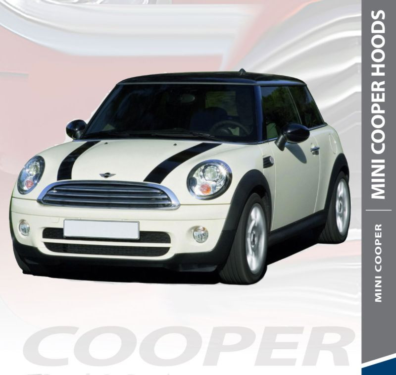 Mini Cooper S-TYPE HOOD Split Hood Striping Vinyl Graphics Decals Kit ...