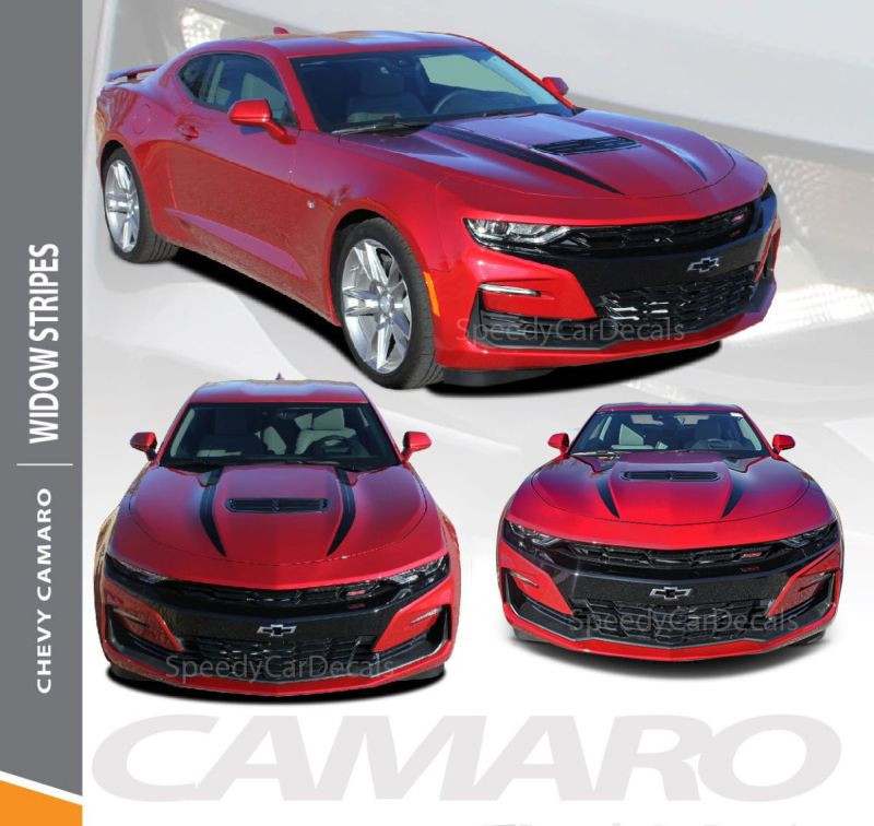 WIDOW, 2019 Camaro Spider Hood Decals, Camaro Hood Stripes, Vinyl Graphics