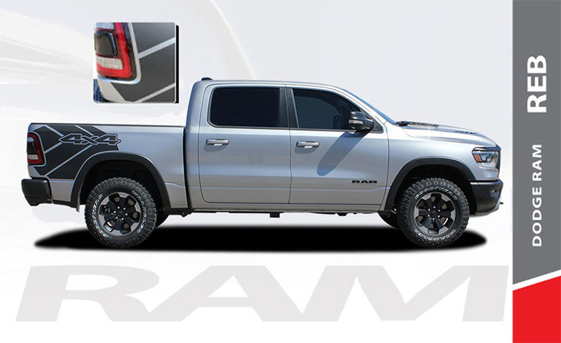 REB SIDES, Dodge Ram Rebel Hood Decals, Ram Rebel Decals, Ram Vinyl ...
