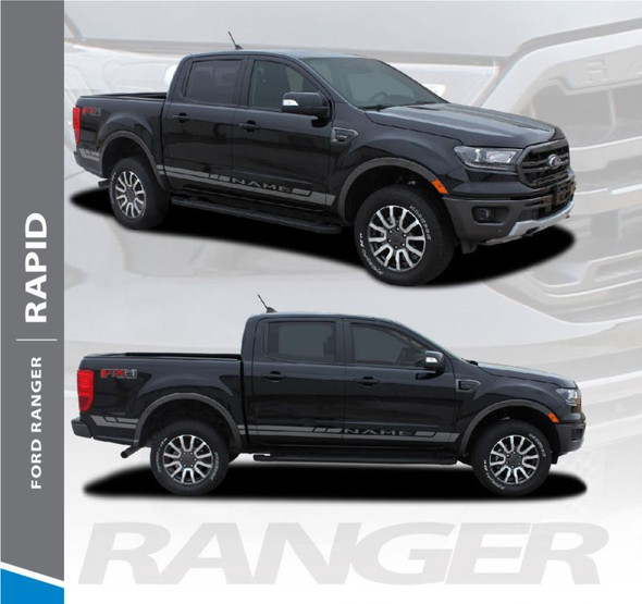 Ford Ranger Side Door Stripes Vinyl Graphics RAPID ROCKER 3M 2019 2020 ...
