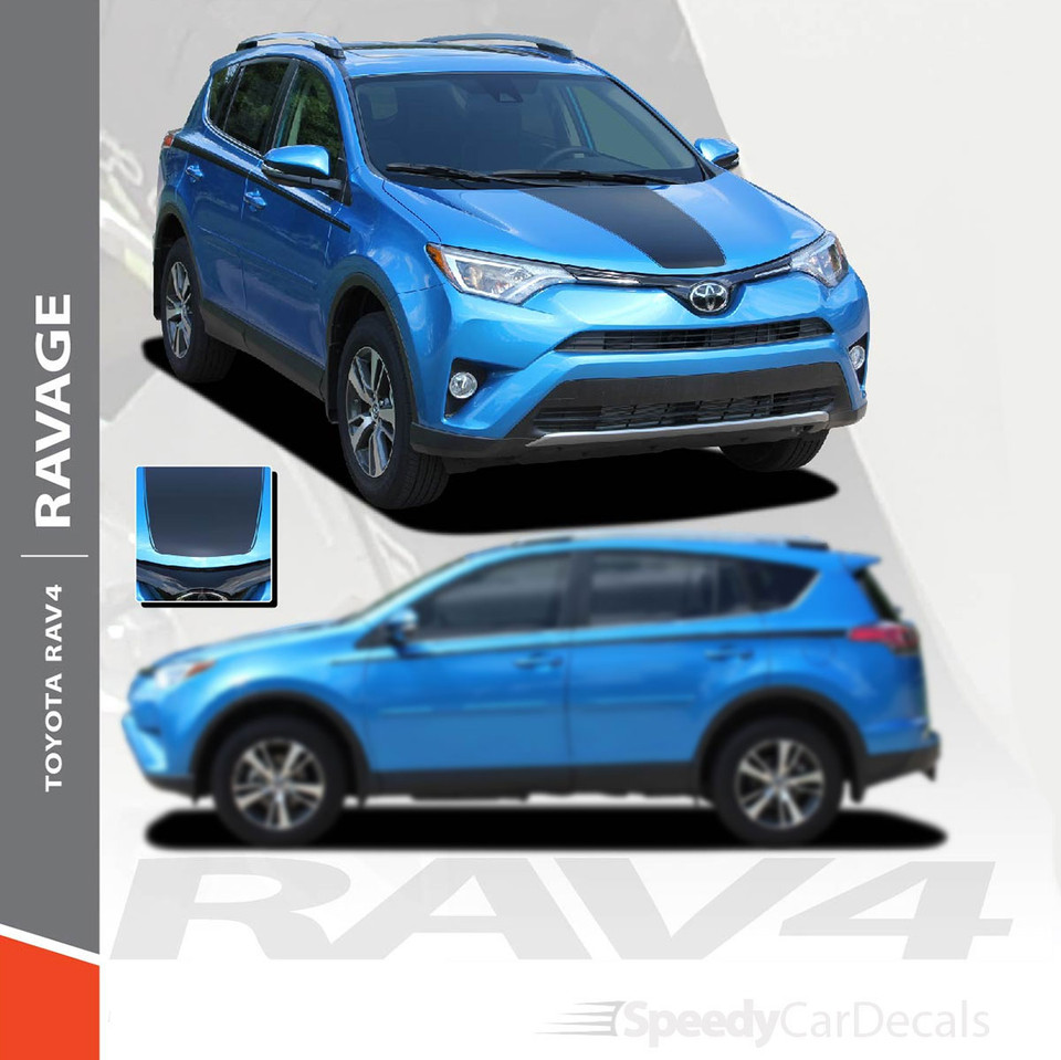 RAVAGE HOOD, Toyota RAV4 Stripes, Toyota RAV4 Decals, RAV4 Vinyl Graphics