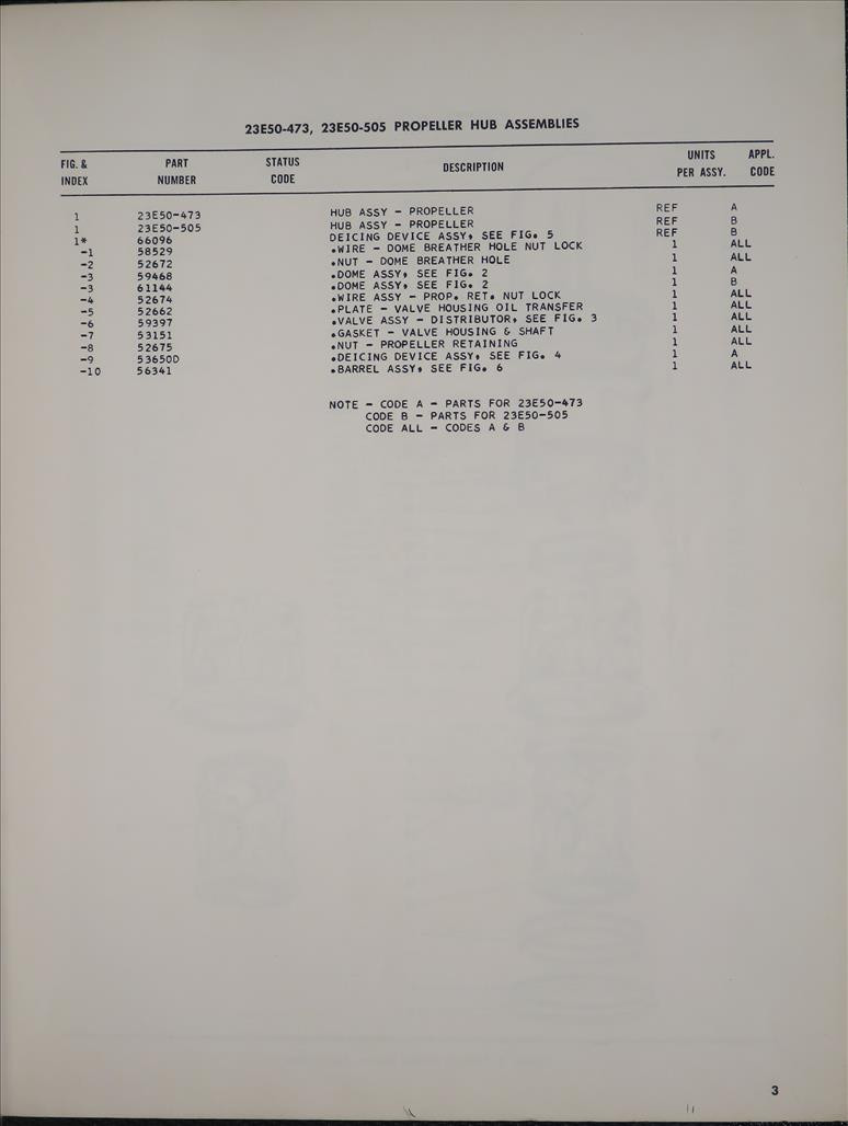 Parts Catalog for Hydromatic Propeller Models 23E50-473 and 505 ...