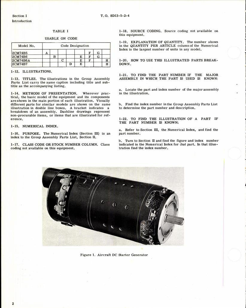 Illustrated Parts Breakdown for Aircraft DC Starter Generator ...