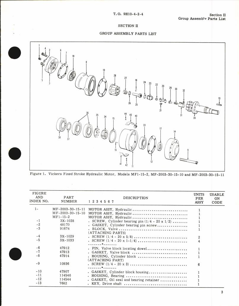 Handbook of Illustrated Parts Breakdown for Hydraulic Motor Assembly ...
