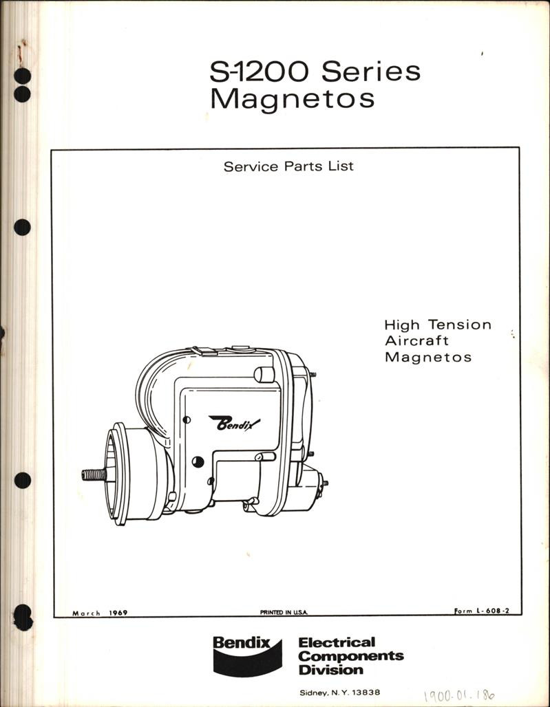 Service Parts List for S-1200 Series Magnetos - AirCorps Library