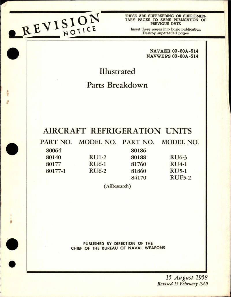 Illustrated Parts Breakdown for Aircraft Refrigeration Units - AirCorps ...