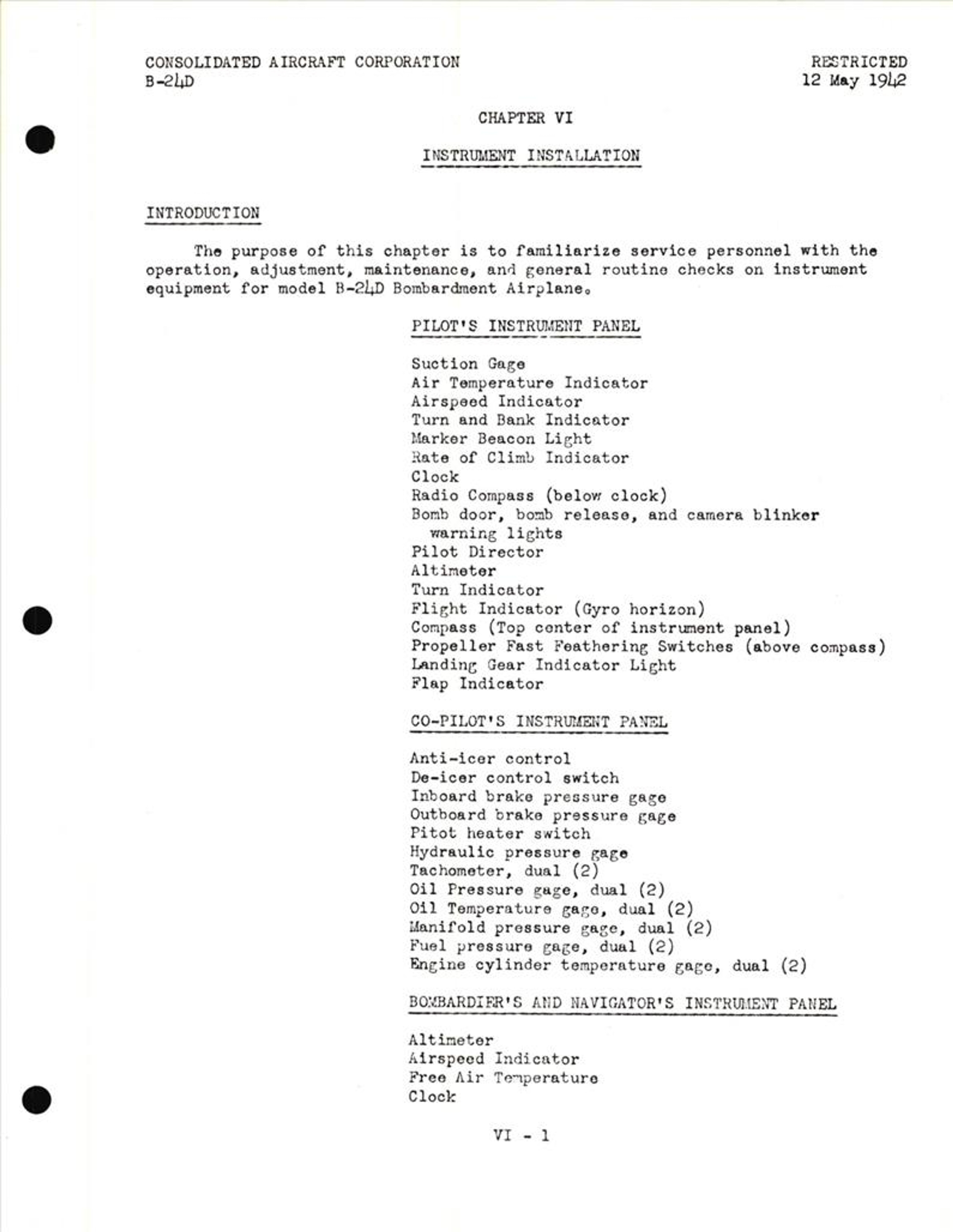 Instruments And Vacuum System Information For The Model B 24d