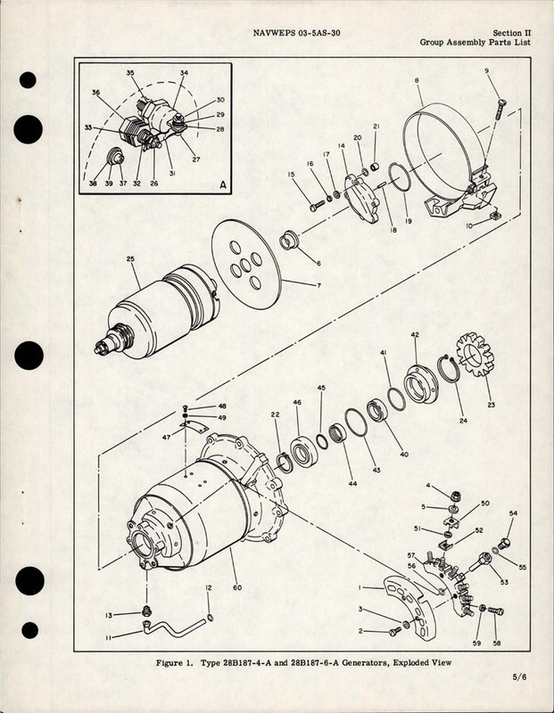 Illustrated Parts Breakdown for AC Generator - Type 28B187-4-A, 28B187 ...