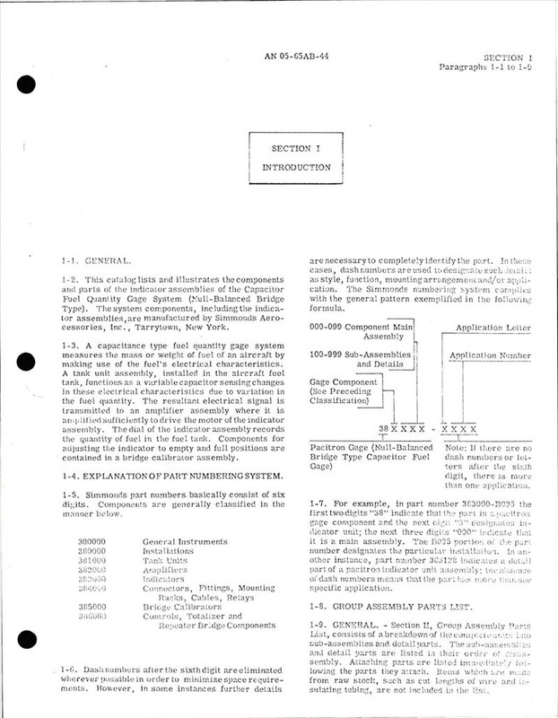 Capacitor Fuel Gage System Indicator Assemblies - AirCorps Library