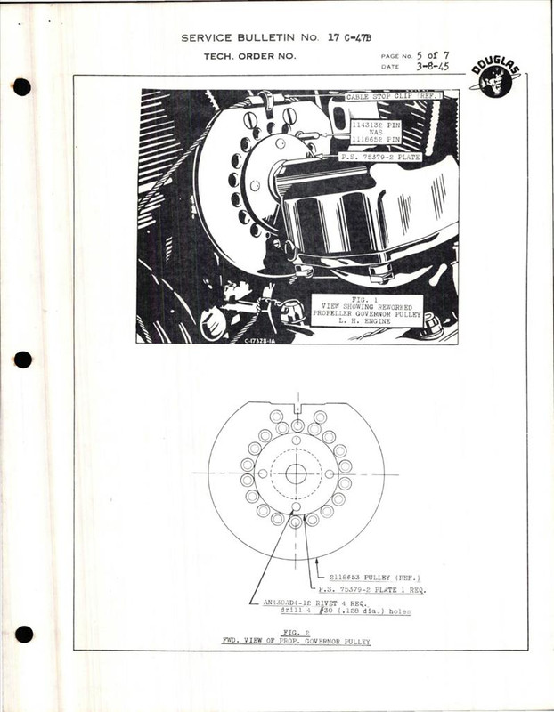 Rework of Propeller Governor Pulley - Left Hand Engine Only - C-47 and ...