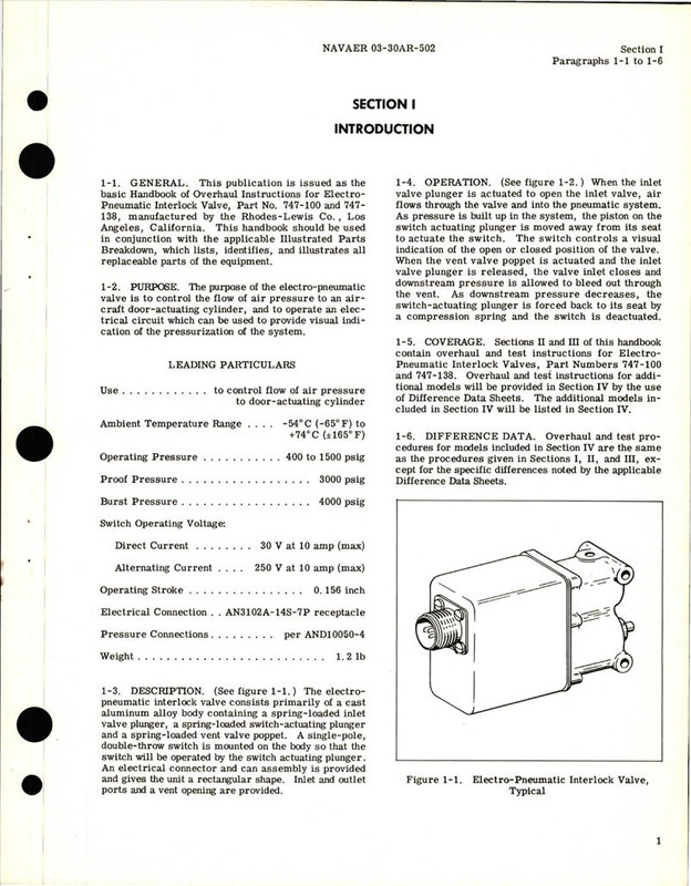 Overhaul Instructions for Electro-Pneumatic Interlock Valves - Parts ...