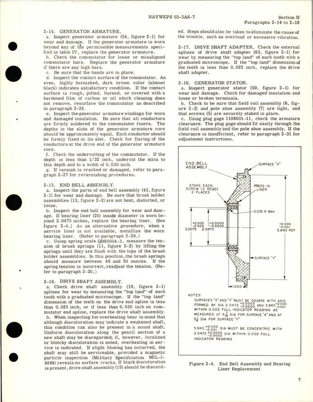 Overhaul Instructions for Direct Current Generator (Starter Generator ...
