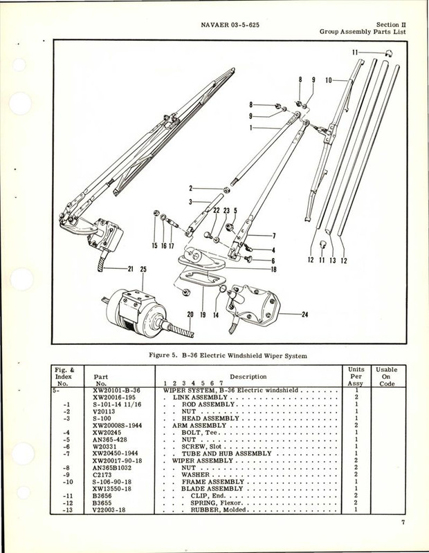 Illustrated Parts Breakdown for Electric Windshield Wiper System ...